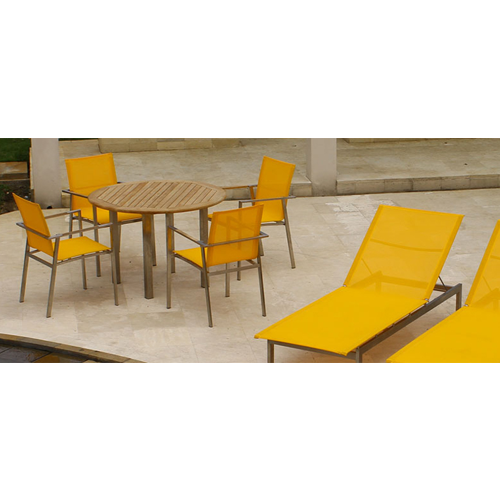 New Siro Round Dining Table 109 - Teak Furniture in Malaysia